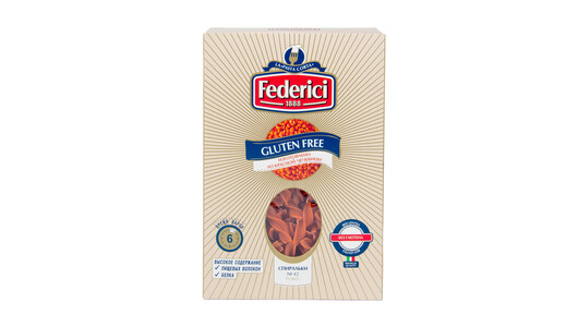 Макаронные изделия Federici Fusilli Спиральки без глютена из красной чечевицы 250 г с бесплатной ...