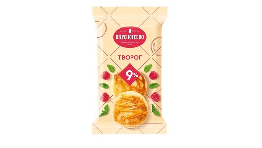 Творог Вкуснотеево 9% 180 г с бесплатной доставкой на дом из «ВкусВилл ...