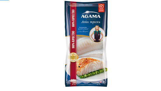 Треска филе-кусок Agama лойн без кожи замороженный 400 г с бесплатной ...