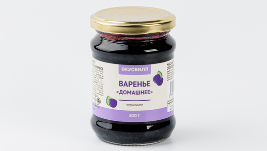 Варенье «Домашнее» черничное с бесплатной доставкой на дом из «ВкусВилл ...
