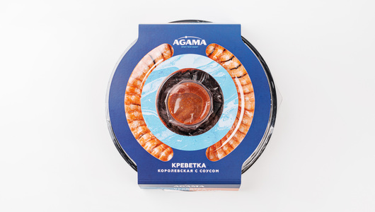 Креветки Agama Королевские с коктейльным соусом варено-мороженые ...