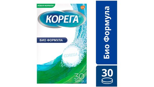 Corega Корега Био Формула, таблетки для очищения зубных протезов, N30 ...